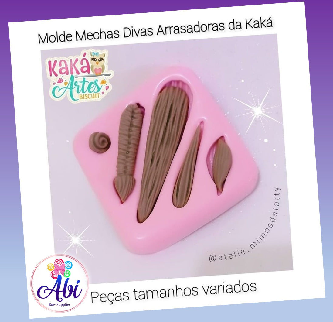 Molde de Silicon Mechas Divas Arrasadoras da Kaka – Abi BowSupplies